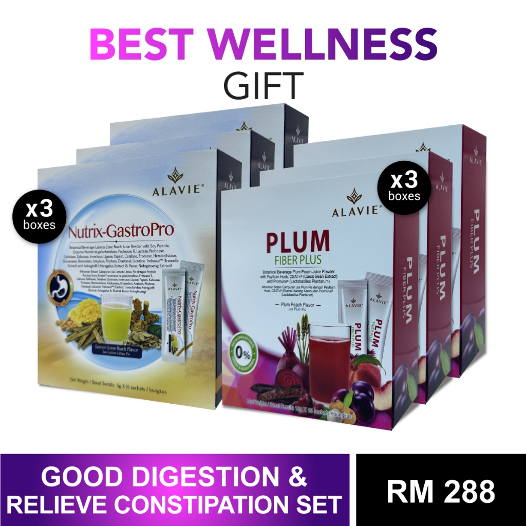 [GIFT SET] 3b ALAVIE Nutrix-GastroPro 15s + 3b ALAVIE Plum Fiber Plus ...