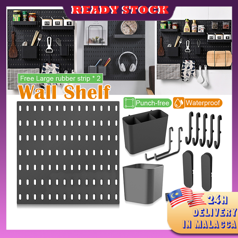 Room storage Perforated display board Wall shelf Kitchen and bedroom ...