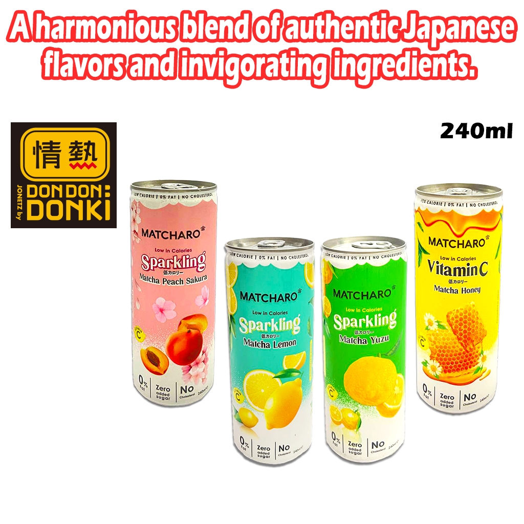 [DONKI] Halal Matcharo Sparkling Drinks 240ml | Shopee Malaysia