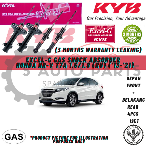 HONDA HRV HR-V T7A 1.5/1.8 (RU) (FRONT 2PCS REAR 2PCS) 100% KAYABA (KYB) EXCEL-G GAS SHOCK ...