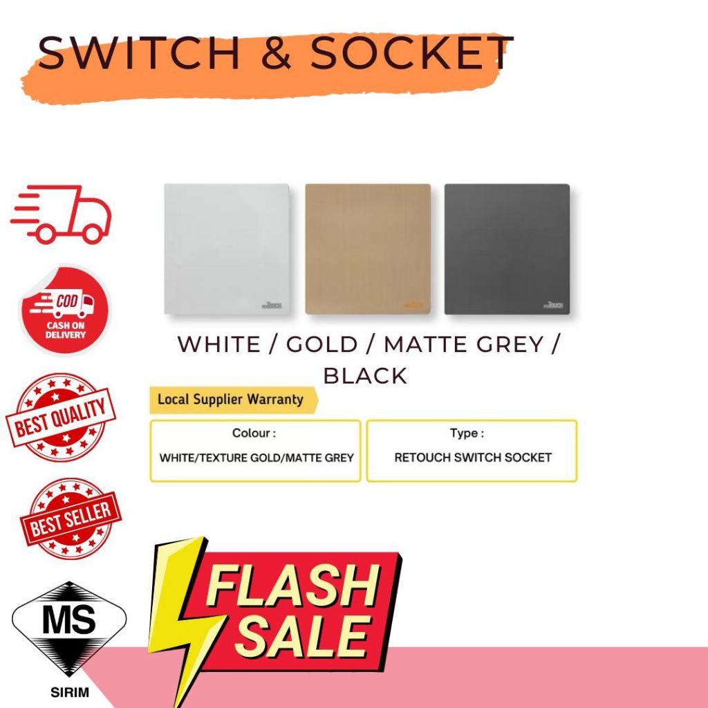 [SIRIM] Retouch Ultra Rimless Modern Socket Wall Switch Door Bell ...