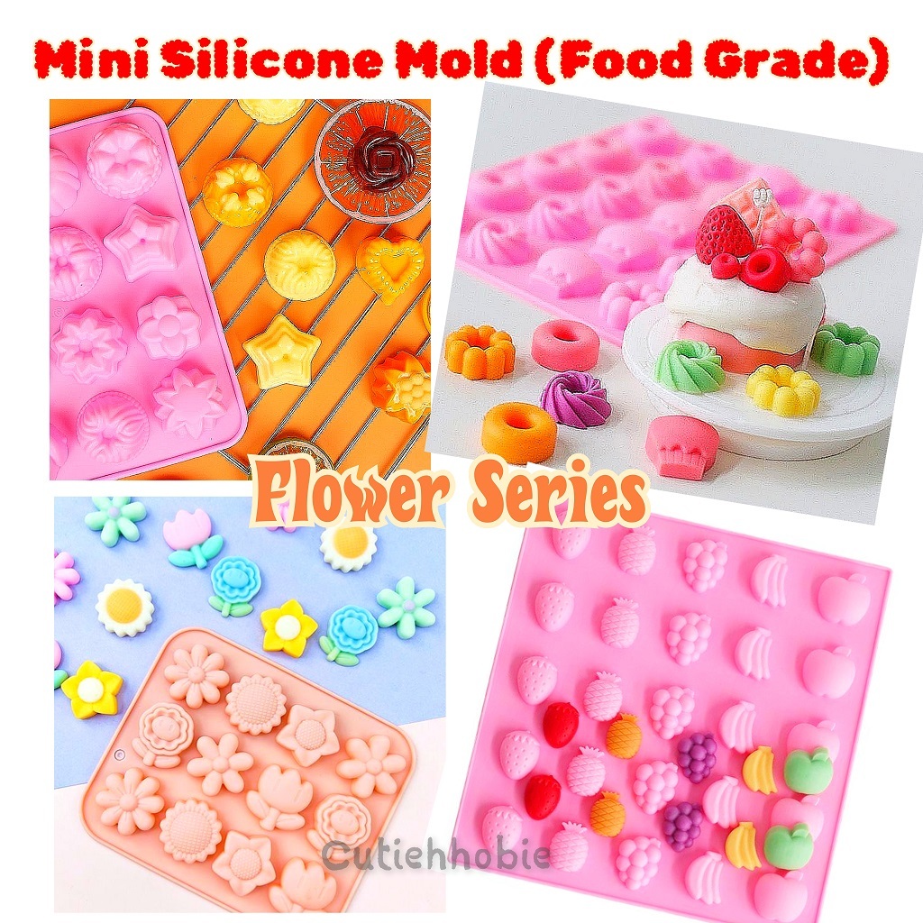 Mini Flower Mold Silicone Mold Handmade Soap Mould Baking jelly Acuan ...