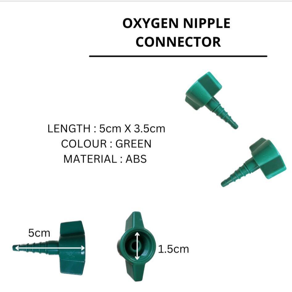 OXYGEN ADAPTOR KNOB | GREEN & WHITE | NIPPLE CONNECTOR | 1PC | Shopee ...