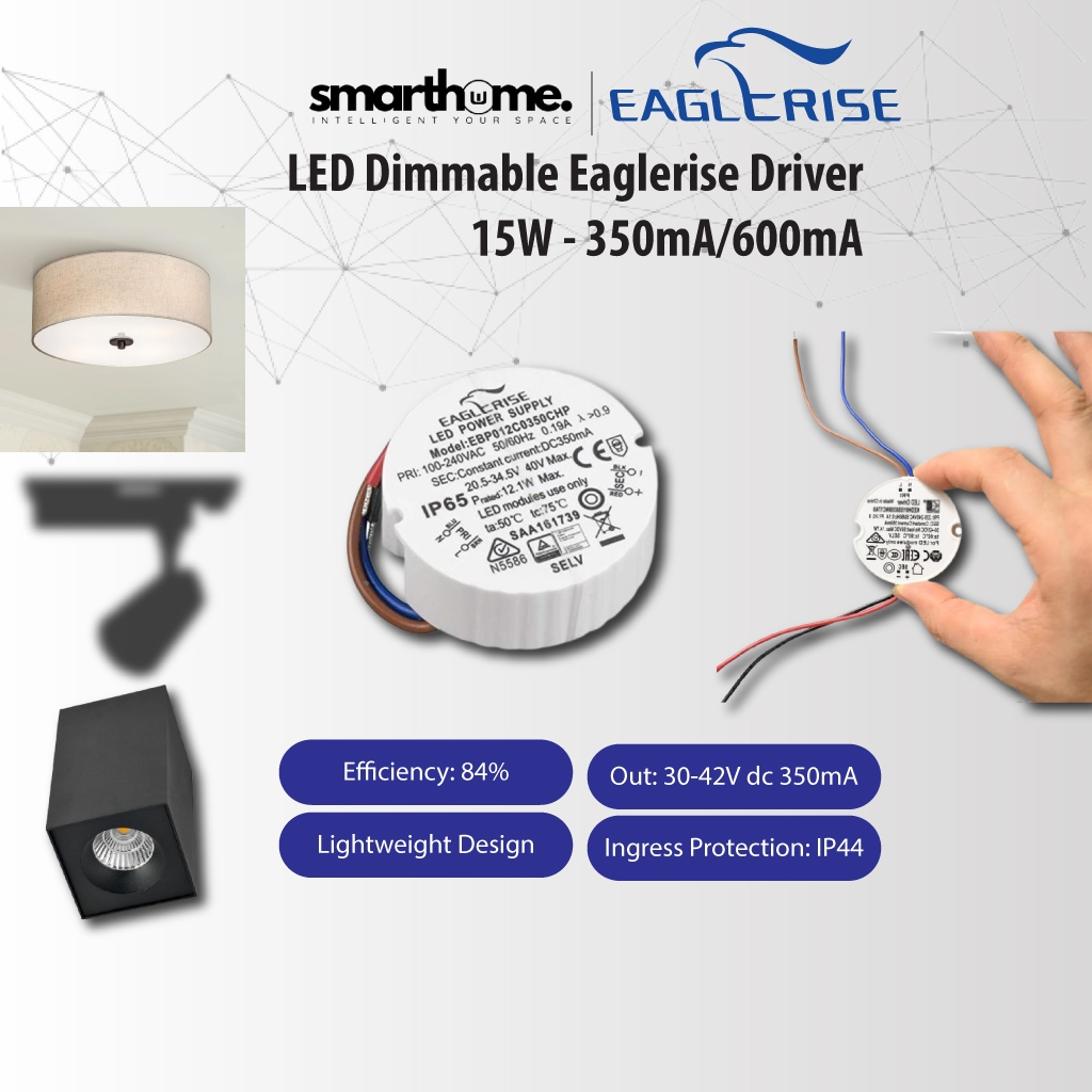 EAGLERISE CC 350MA 15W IP65/CC 600MA 25W IP65 24-42V Driver LED POWER ...