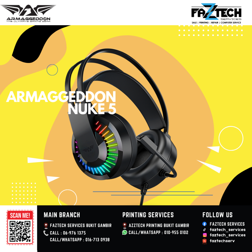 ARMAGGEDDON NUKE 5 Gaming Headset | Shopee Malaysia