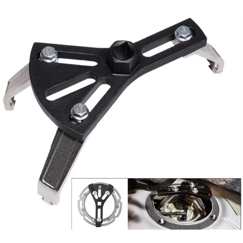 3 Jaw Wrench Adjustable Car Oil Fuel Pump Lid Tank Cap Remover Spanner ...