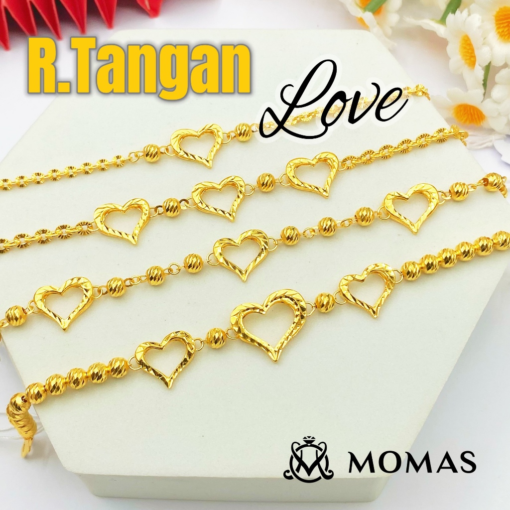 Rantai Tangan LOVE Emas 916 Tulen Rantai Tangan Sauh Love Emas 916 Rantai Tangan Emas 916 Tulen ...