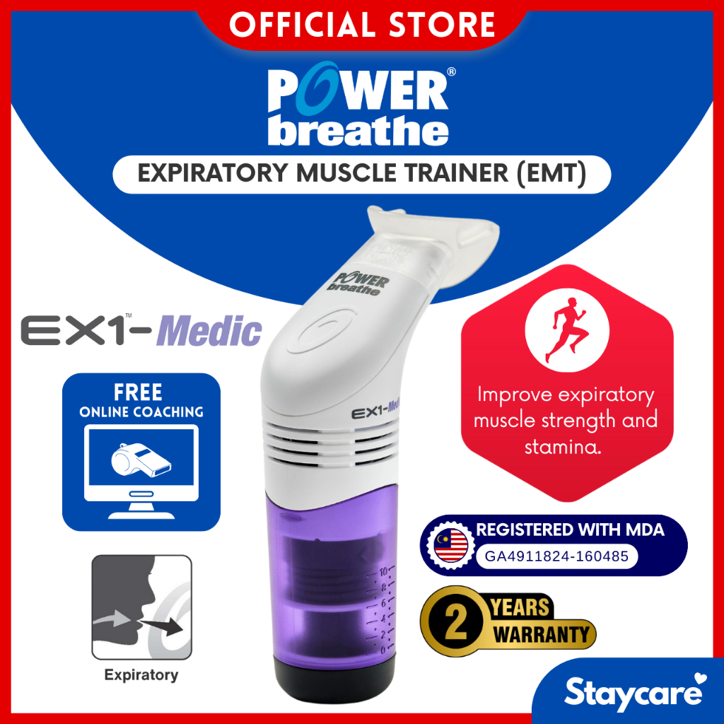 [ 𝐌𝐃𝐀 𝐀𝐏𝐏𝐑𝐎𝐕𝐄𝐃] POWERbreathe EX1 Medic (Expiratory Muscle Training EMT ...