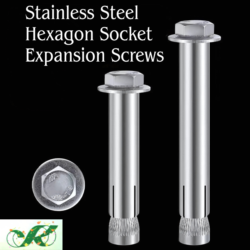 M6 M8 10pcs Stainless Steel Metal Wall Plug Premium Wedge Anchor Hex ...