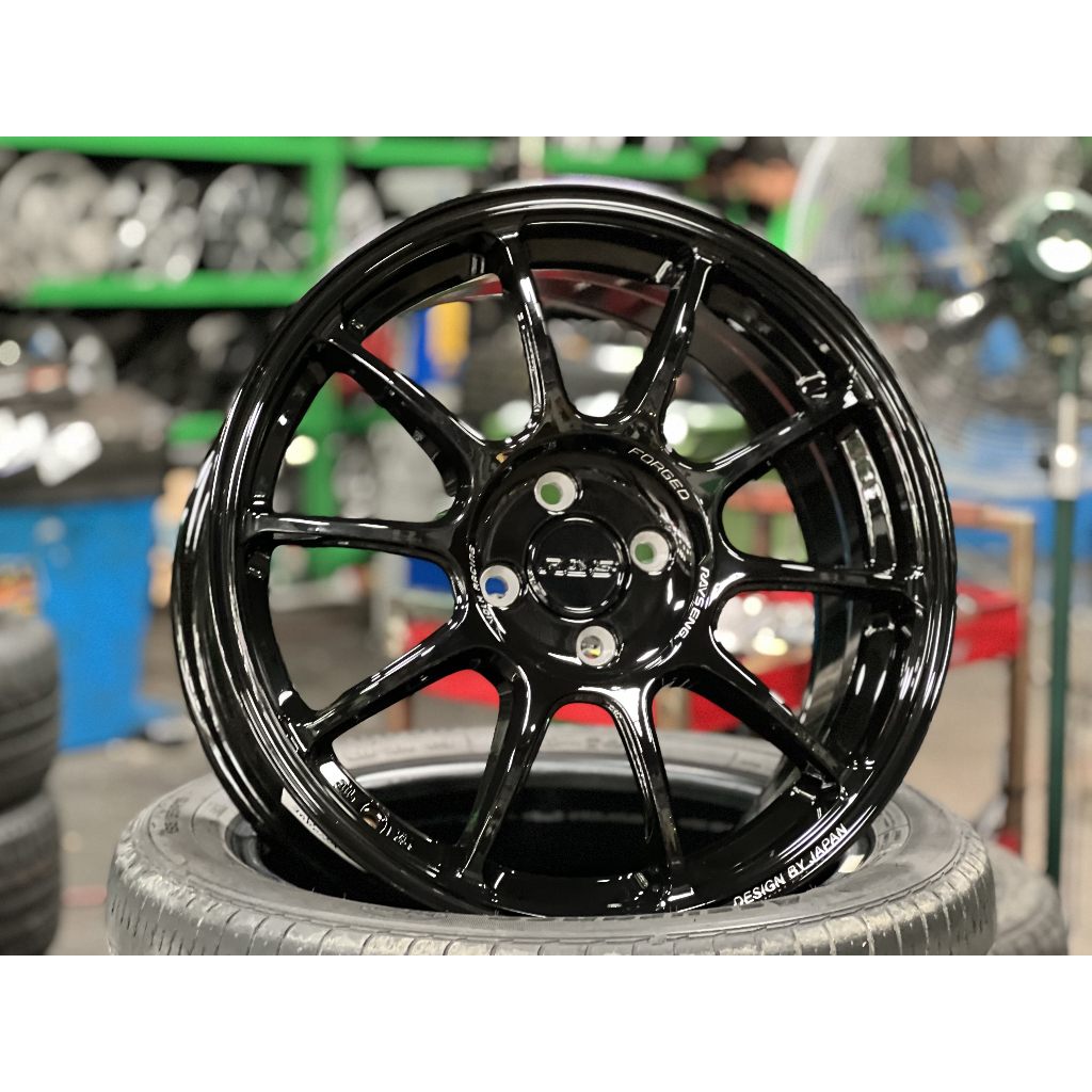 NEW 17X7.5J AOW ZE40 Rim (set of 4) Black 4X100 for Vios Yaris City Jazz Myvi Ativa Mazda 2 MX5 ...
