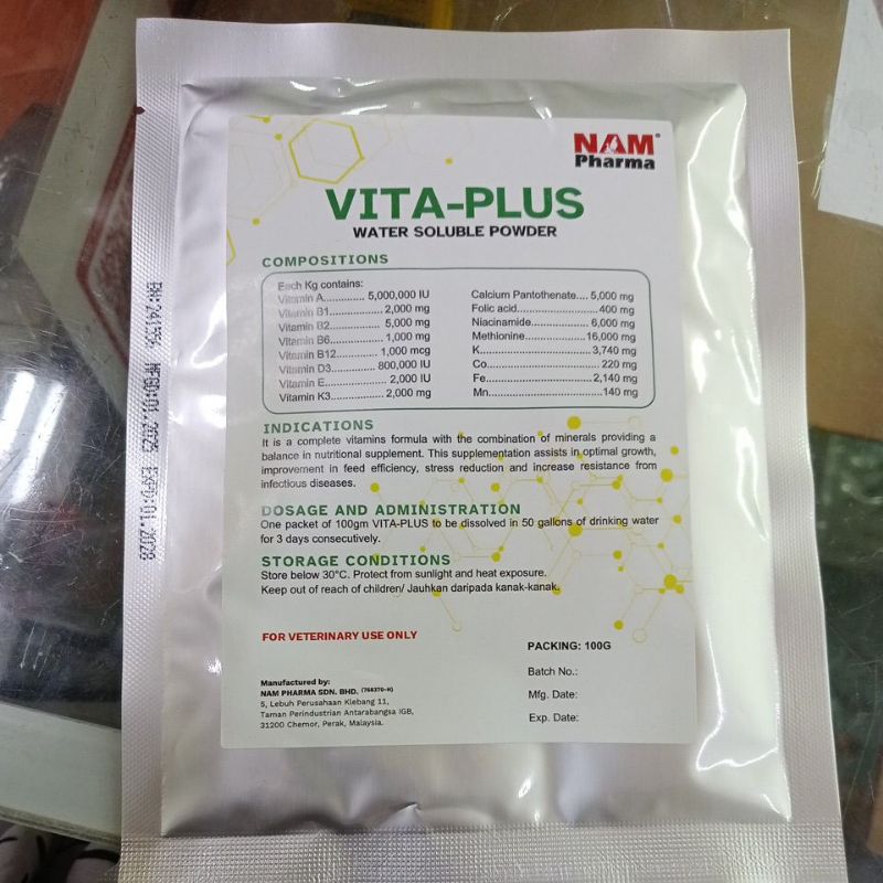 (6Pek) VITA -PLUS Vitamin ayam 100g new packing | Shopee Malaysia
