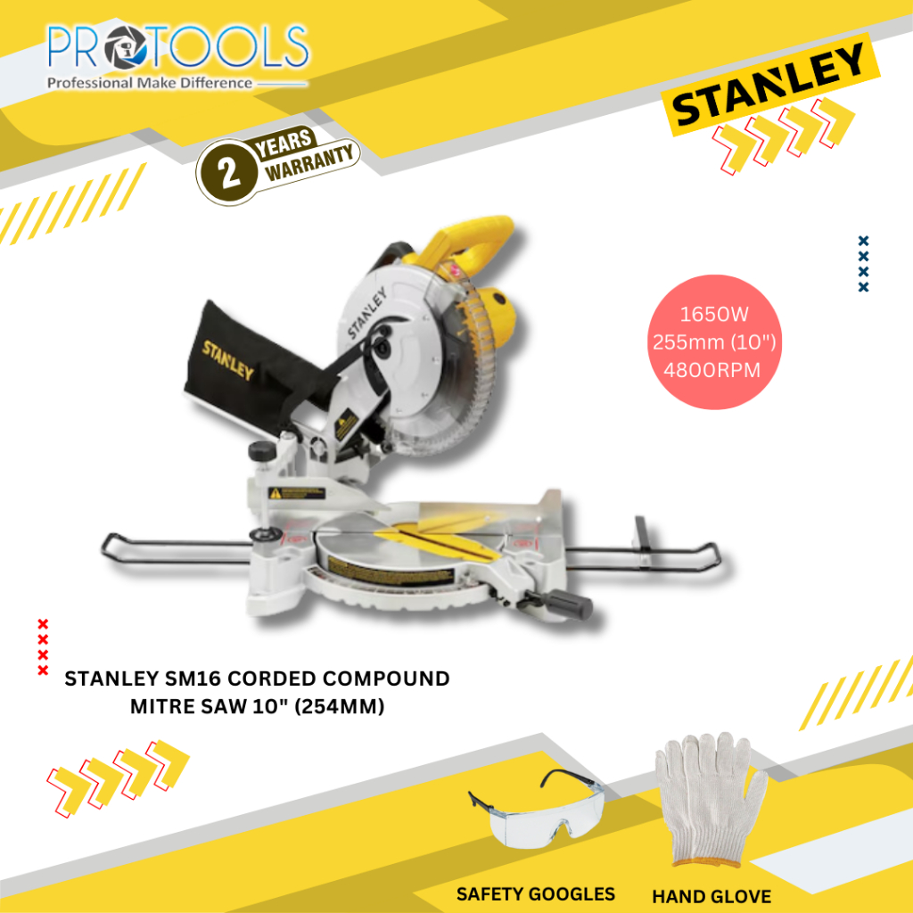 Stanley SM16-B1 254mm ( 10" ) 1650W Compound Mitre Saw ( SM16 ...