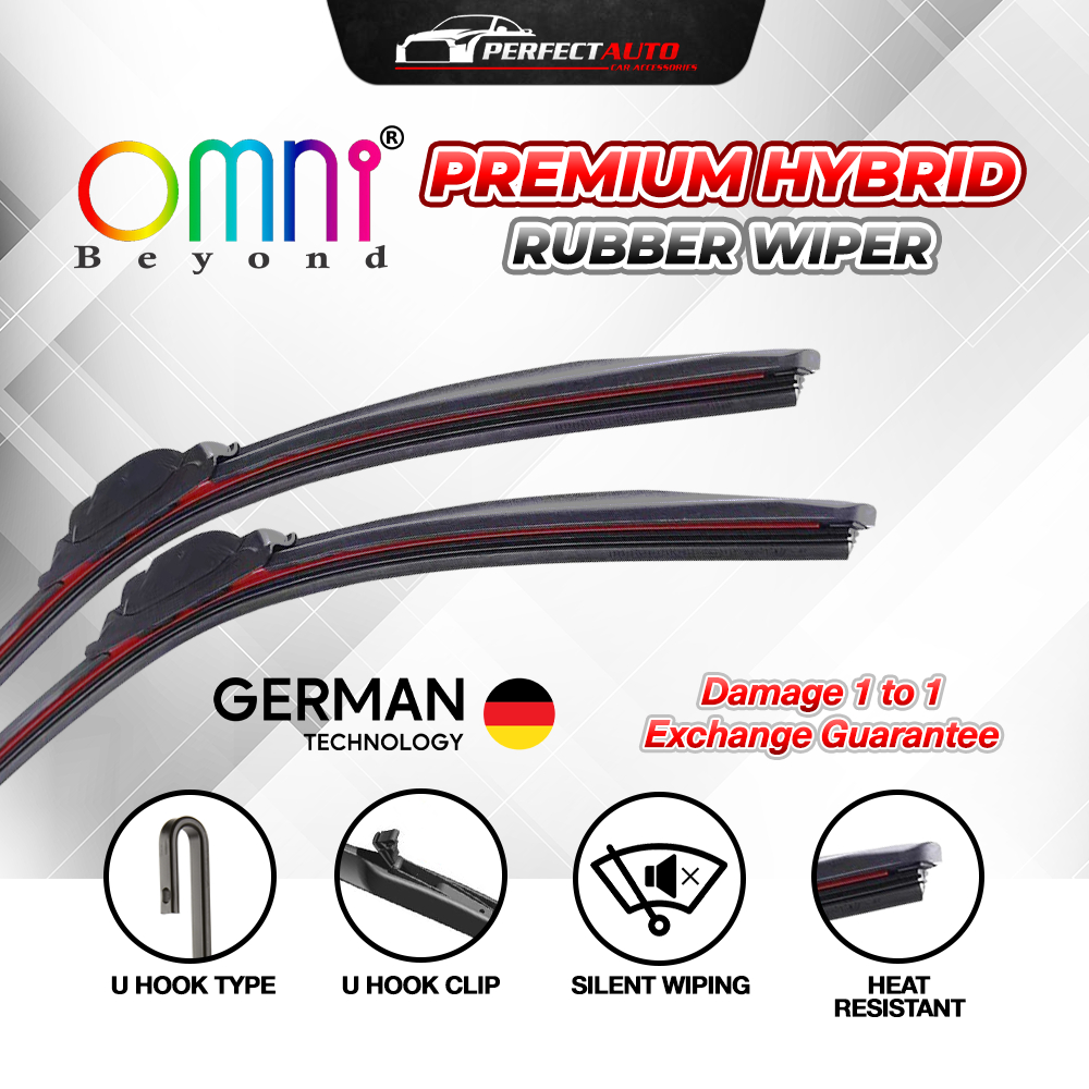 GERMANY Omni Beyond Hybrid Rubber Car Wiper Blade Perodua Proton Toyota Honda Alza Myvi Axia ...