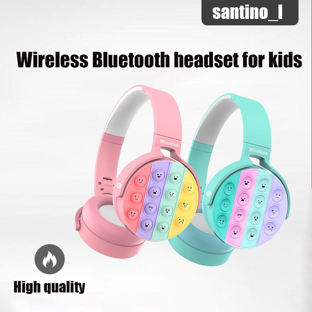 Wireless Bluetooth headsets for kids Stereo noise-cancelling Bluetooth ...