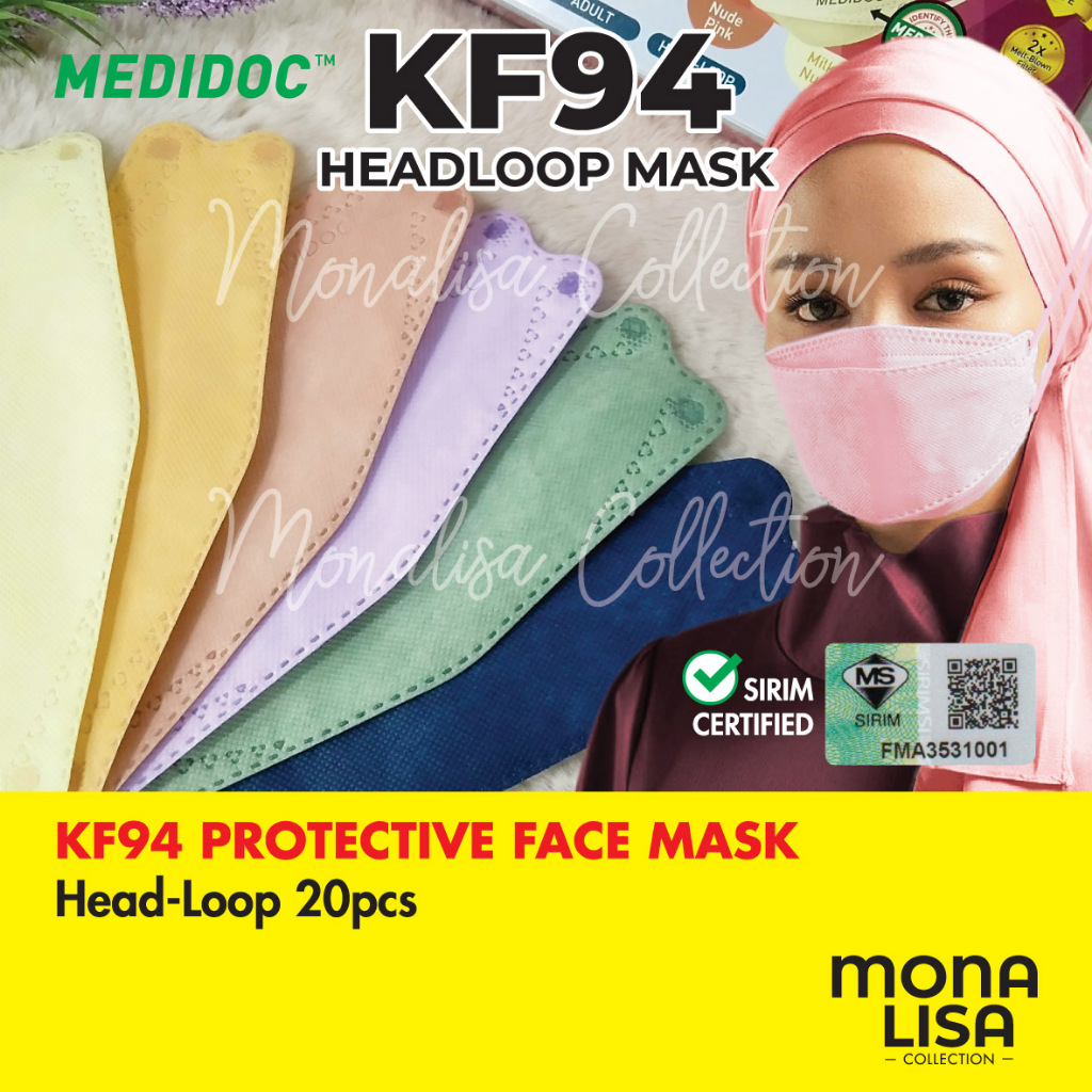 [ SIRIM Certified ] MEDIDOC KF94 /KF99 Colour and Ombre 4ply Headloop ...