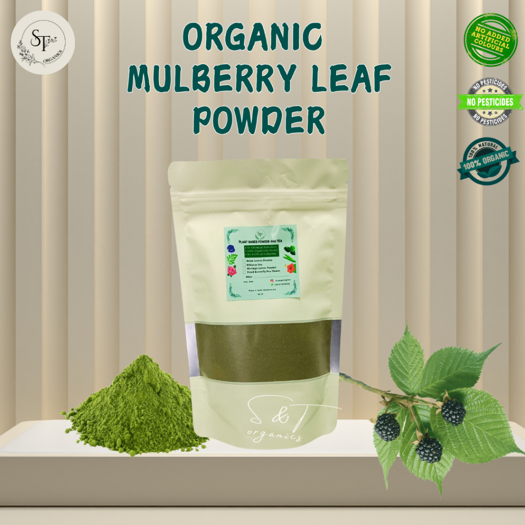 100% Pure Organic Mulberry Leaves Powder | Serbuk Daun Mulberi | (20g ...