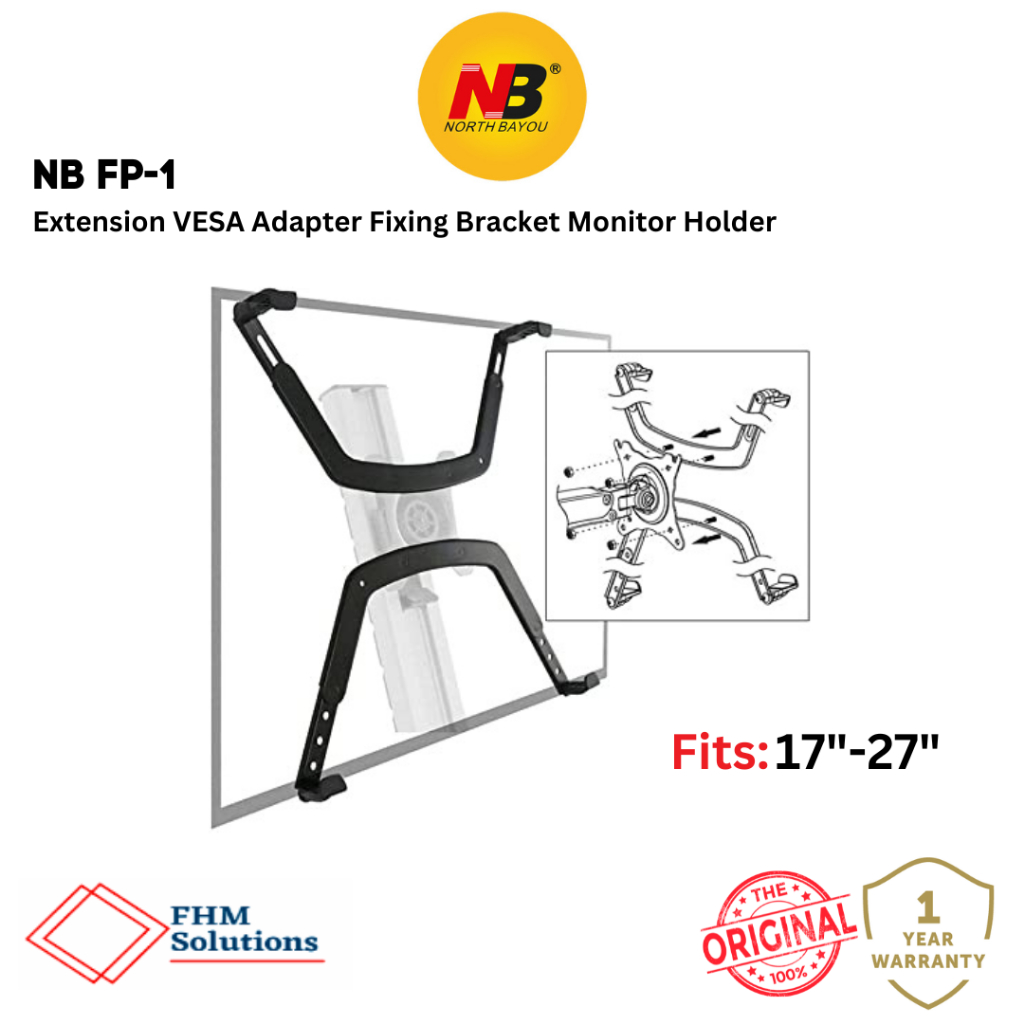 NB North Bayou FP-1 Extension VESA Adapter Fixing Bracket Monitor ...