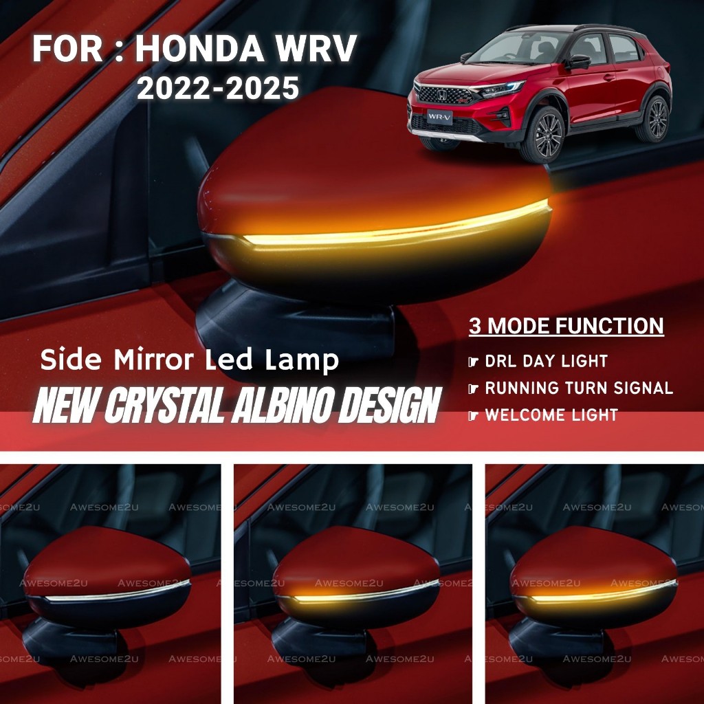 Awesome2u Honda WRV Car Side Mirror LED Lamp Running Turn Signal ...