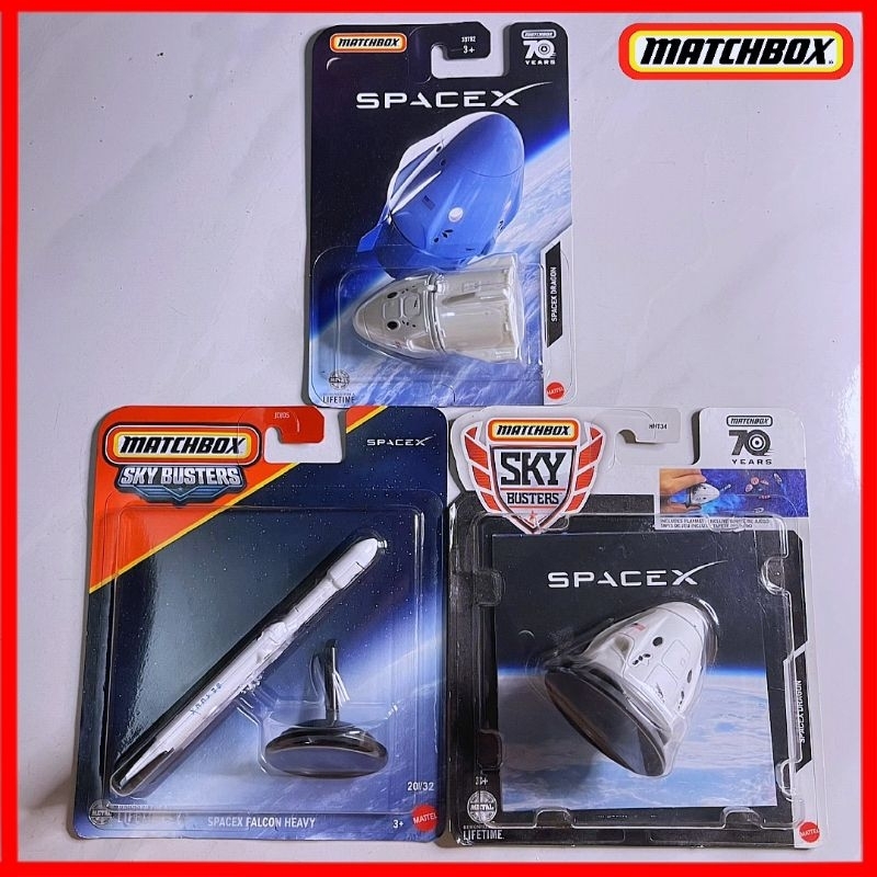 Matchbox Spacex Falcon Heavy Rocket 2025 Matchbox Spacex Dragon Rocket ...