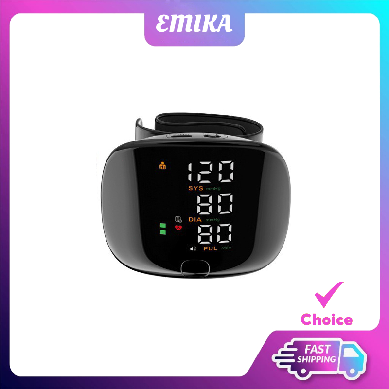 Emika Choice LCD Screen Rechargeable Wrist Blood Pressure Monitor High ...