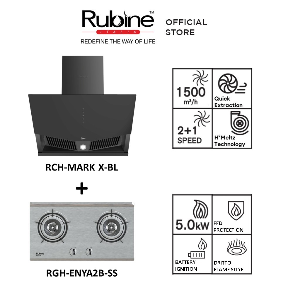 [PACKAGE] RUBINE RCH-MARK X-BL Slanted Hood + RUBINE RGH-ENYA2B-SS ...