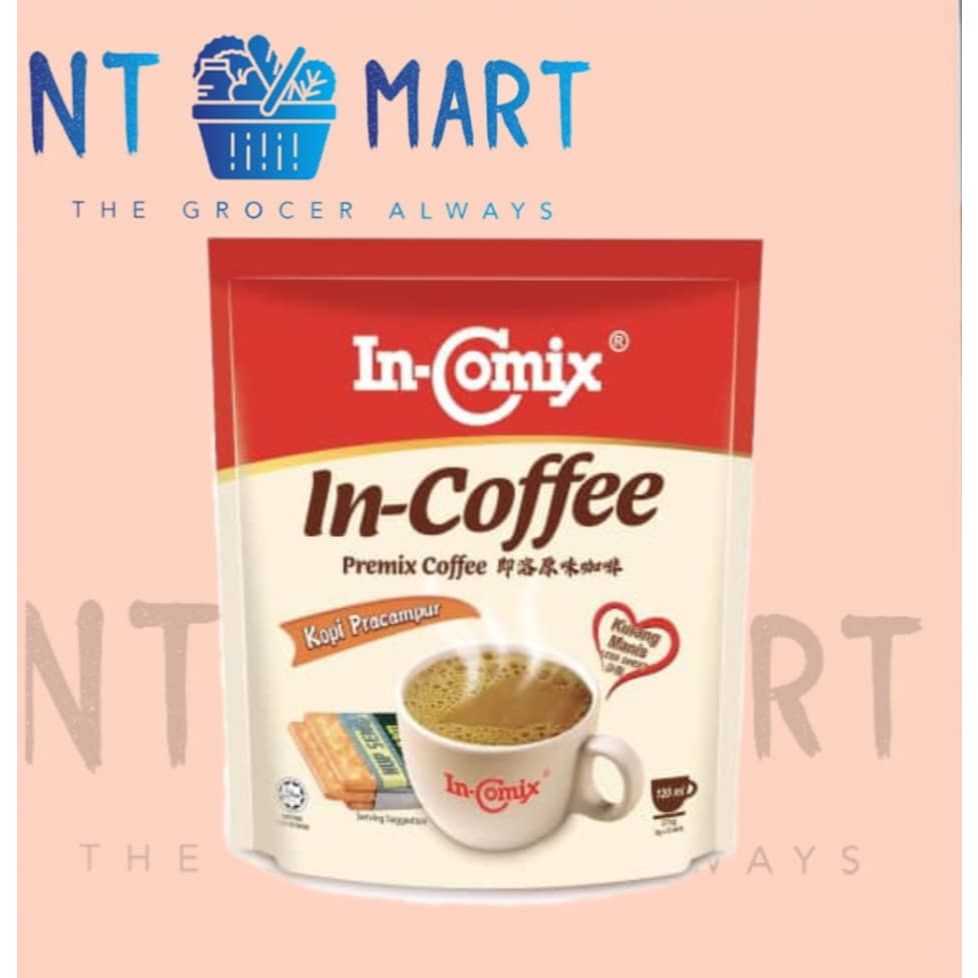 IN-COMIX In-Coffee Premix Coffee Less Sweet 15g 25's | Shopee Malaysia