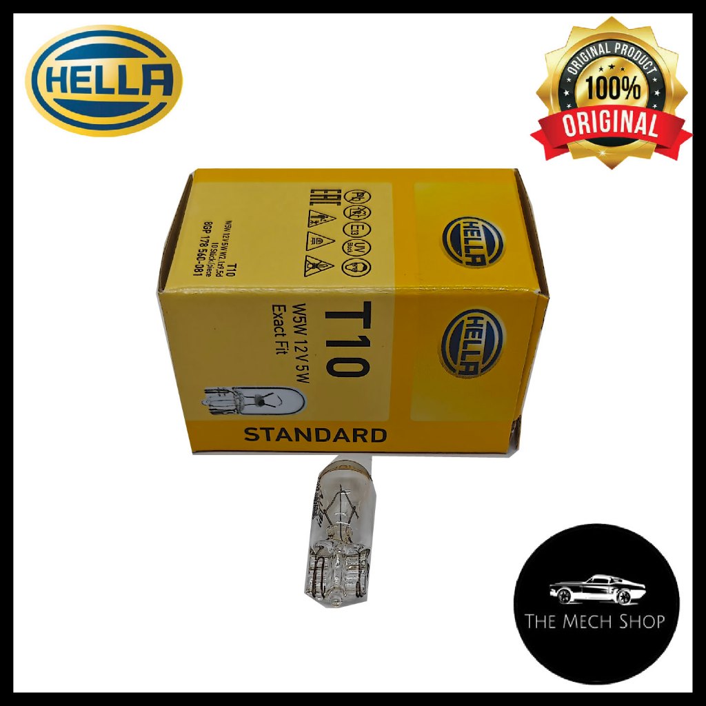 (100% Original) Hella Germany 4090 12V T10 5W W5W Halogen Light Car ...