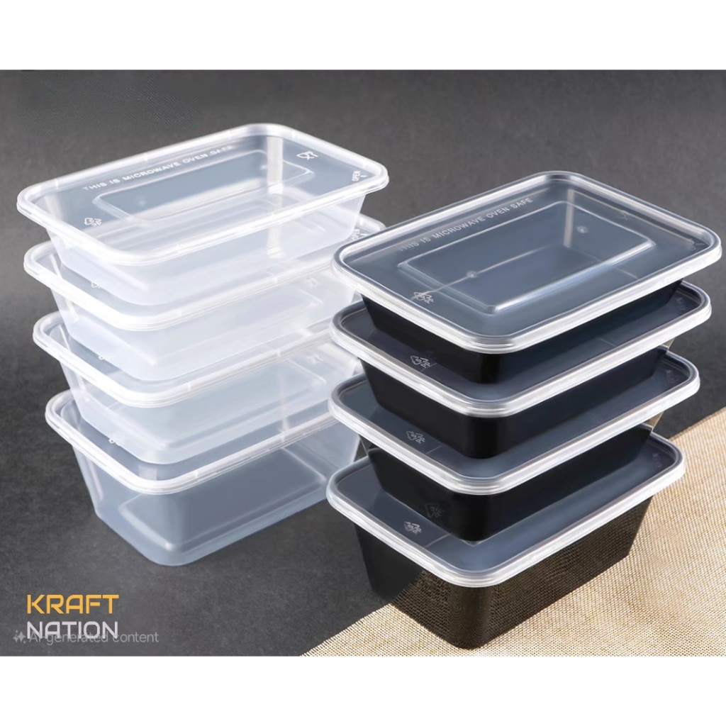 [Wholesale] 50PCS High Quality Microwaveable PP5 Black Plastic ...
