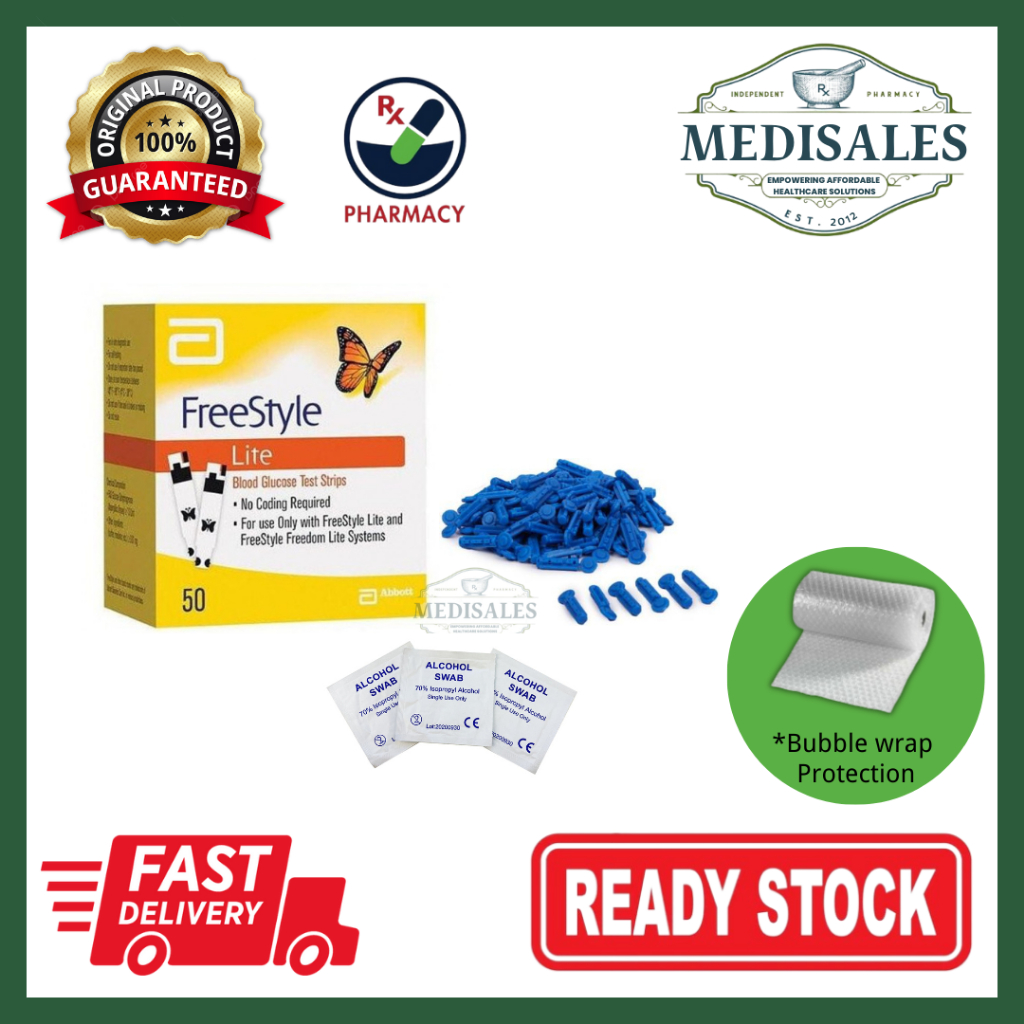 ABBOTT FREESTYLE LITE TEST STRIPS 50'S ( WITH OR WITHOUT LANCETS ...