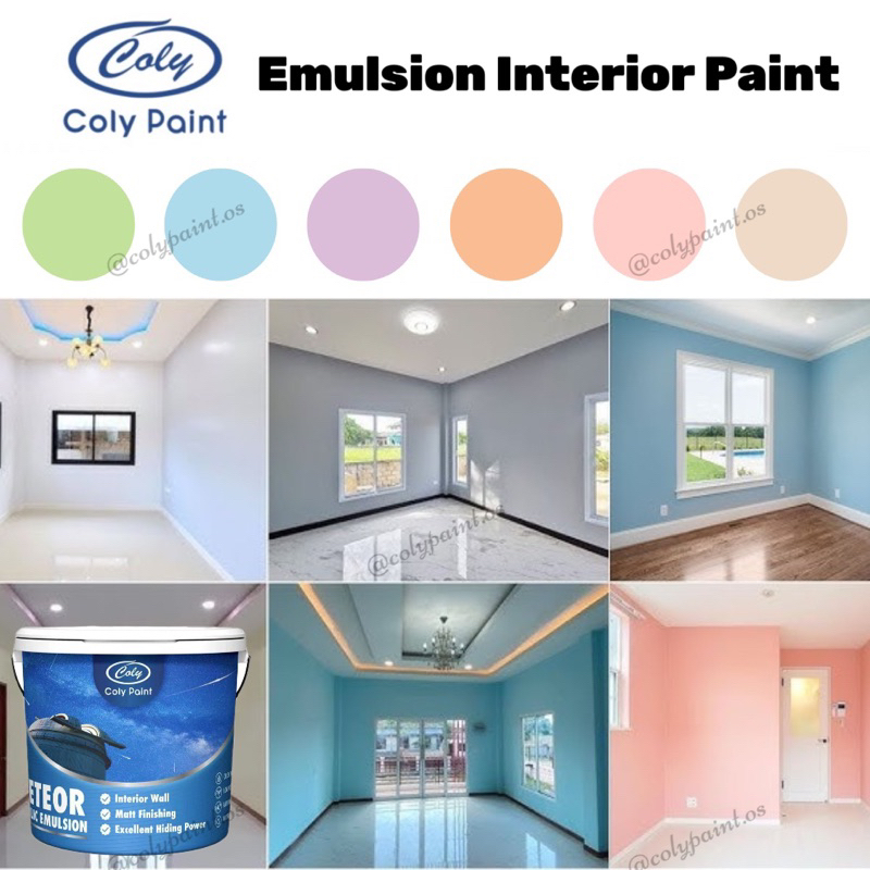 COLY Ceiling & Wall Emulsion Interior Paint 15L Cat Dinding Cat Ceiling ...