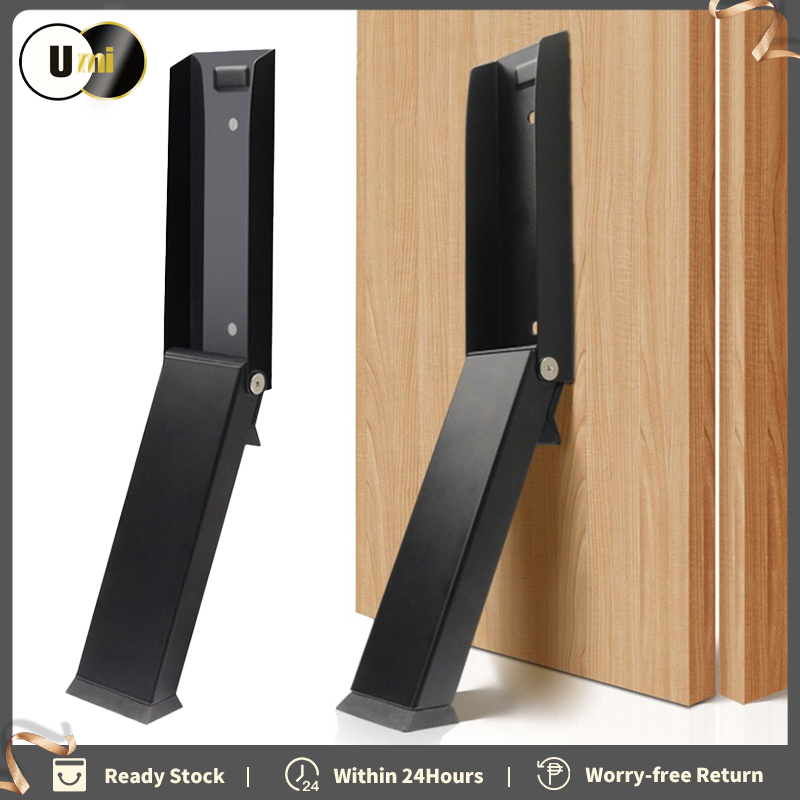 Stainless Steel No Drill Door Stoppers Heavy Duty Kick Down Door Stop ...