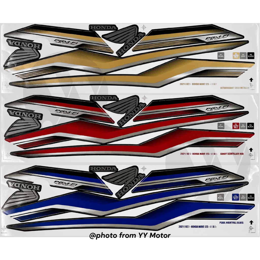 Honda wave 125i v2 (6) 2021 special edition premium quality body cover ...