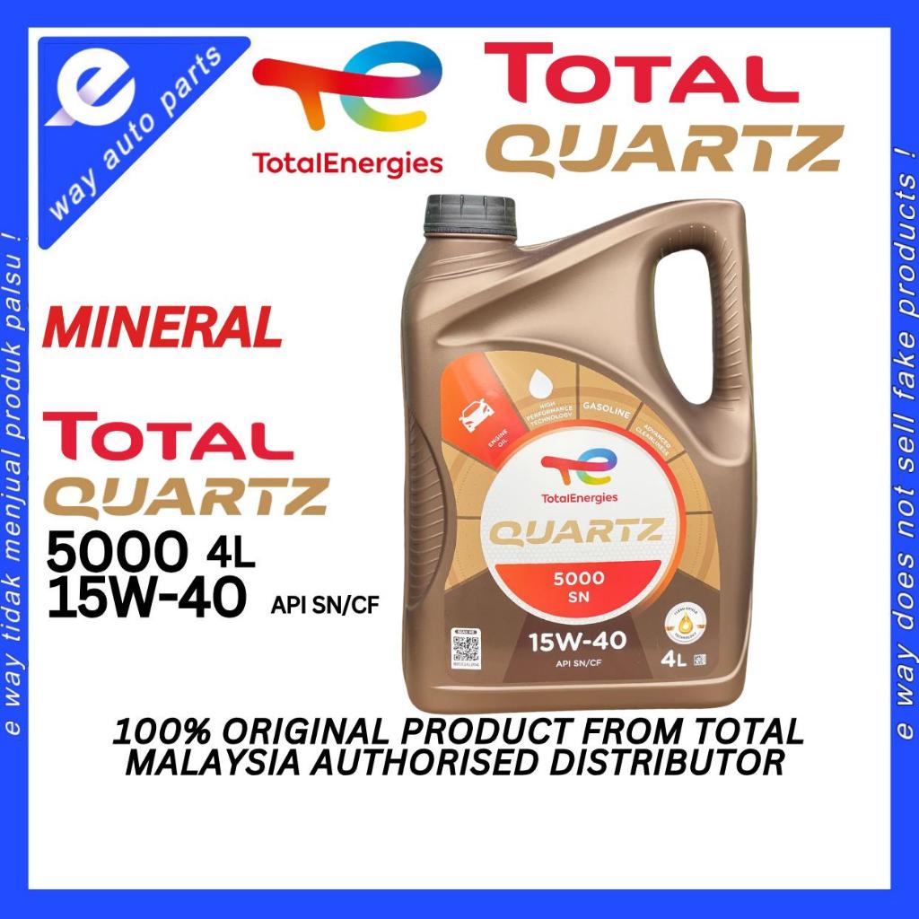 TOTAL QUARTZ 5000 15W-40 MOTOR OIL 4L | Shopee Malaysia