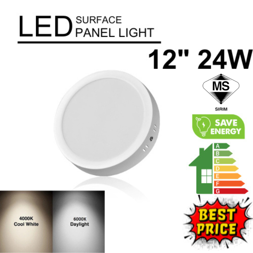 🔥 HOT🔥LED Surface Downlight LED Surface Light 24W 12" (Cool White ...