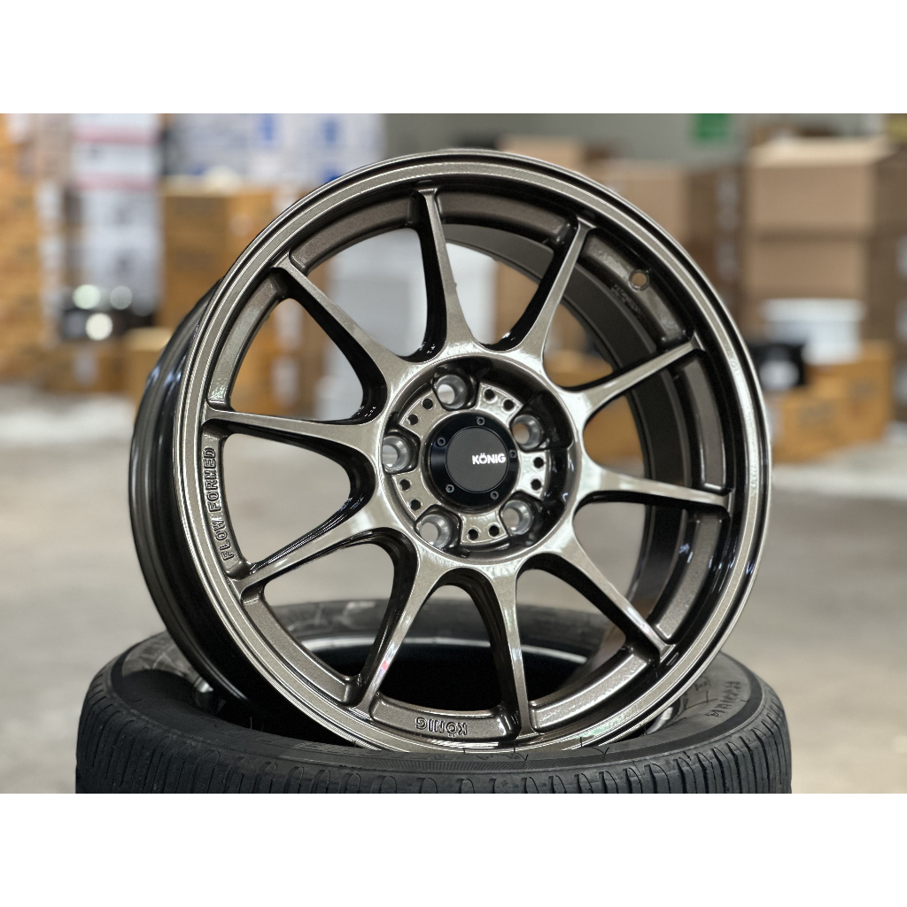 NEW 17X8J Konig Dekagram Rim (set of 4) Bronze 5X114.3 for Civic Camry ...