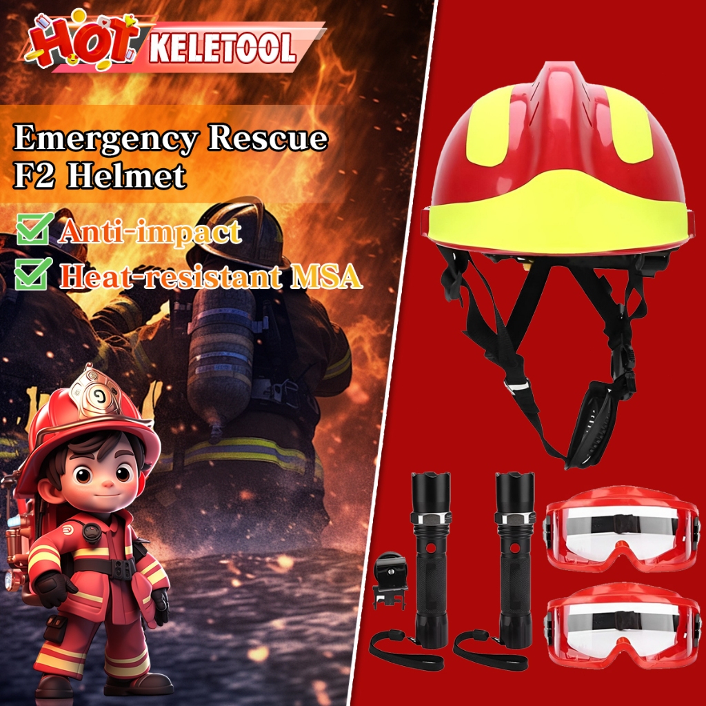 Emergency Rescue Helmet F2 Firefighter Safety Helmets Fire Protection ...