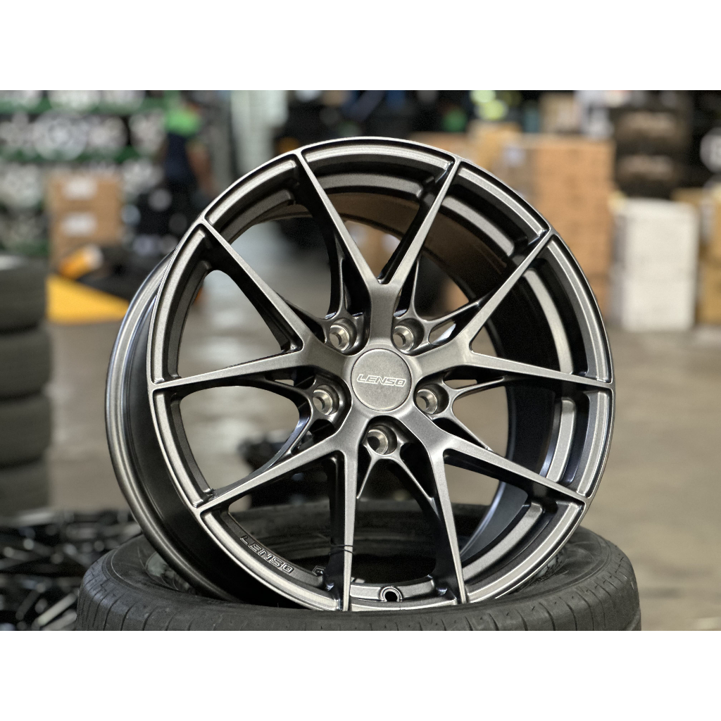 NEW 17X8J Lenso Jager Dyna 2 Rim (set of 4) Gray 5X114.3 for Civic Camry Lancer CX3 CX30 CX5 X50 ...