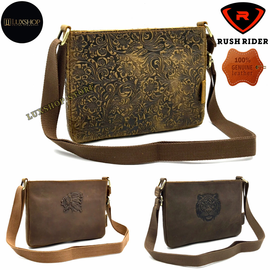 Rush Ride S Size Full Cow Leather Slim Sling Bag Men Shoulder Cross ...