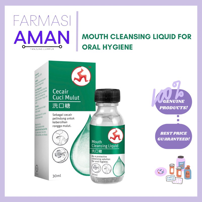 Cap Kaki Tiga Mouth Cleansing Liquid 30ml (Cecair Cuci Mulut) | Shopee ...