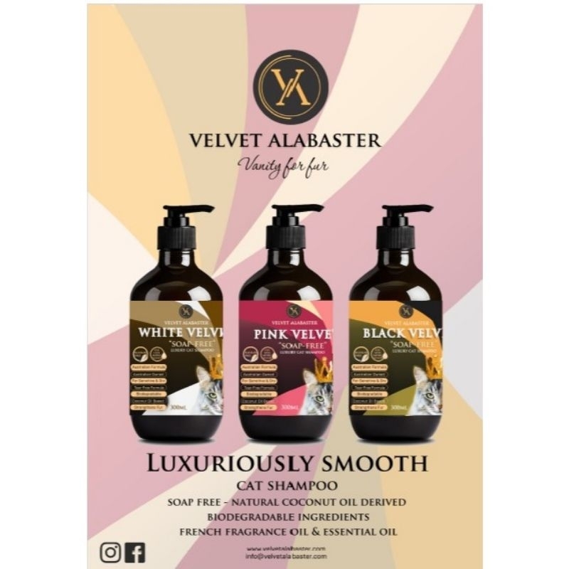 Velvet Alabaster Natural Soap Free Cat Shampoo Pink Velvet For ...
