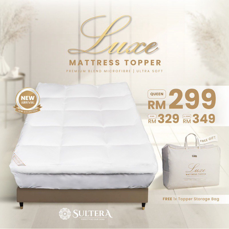 SULTERA LUXE MATTRESS TOPPER 14cm Topper Pelapik Tilam Tebal Mattress ...