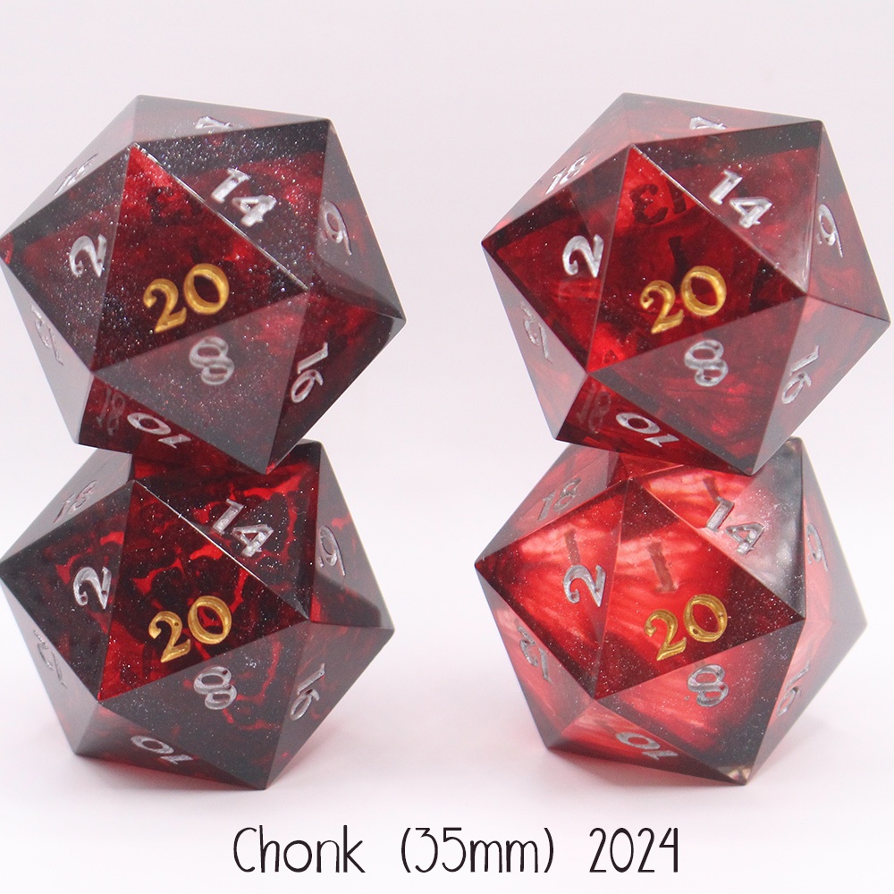 D&D TTRPG Dice Set, Chonk Dice and Mini Dice (Handmade) - Assorted ...