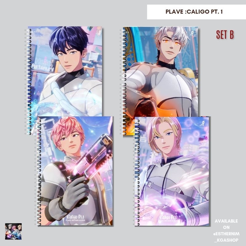 PLAVE MERCH FANMADE CALIGO PT1 PHOTO NOTEBOOK A6 BADGES SET | Shopee ...