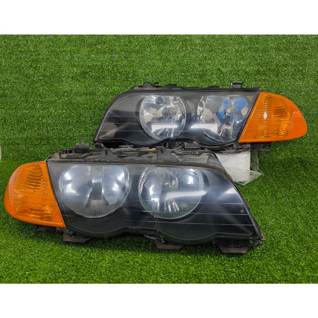 JDM BMW E46 PREFACELIFT Headlamp Lampu depan Original JAPAN SET ...