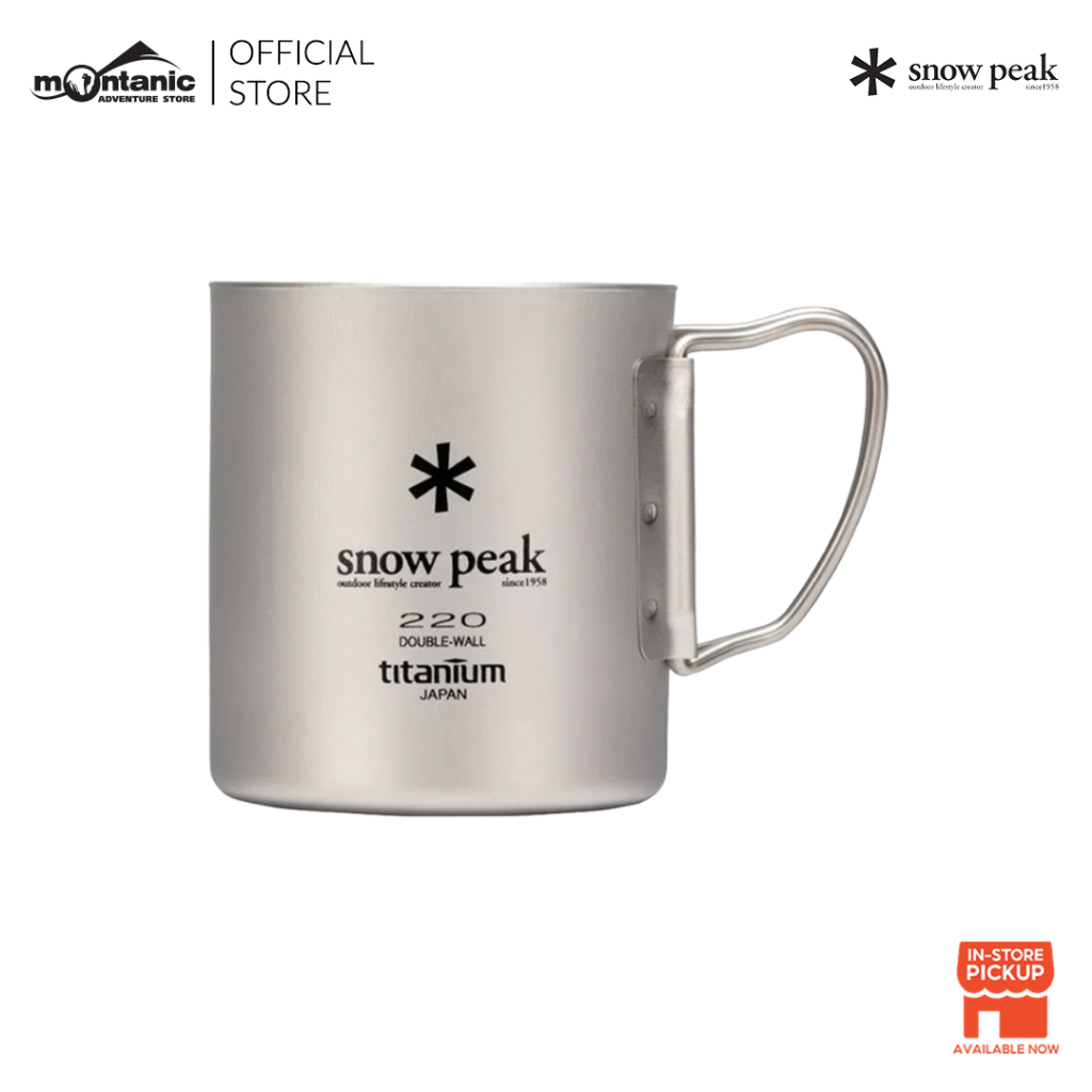 Snow Peak Ti-Double Mug – Made in Japan Titanium Camping Cup with ...