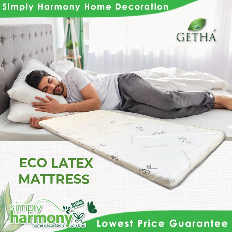 SHSB GETHA Eco Latex Mattress / Single mattress 100% Full Latex / Tilam ...