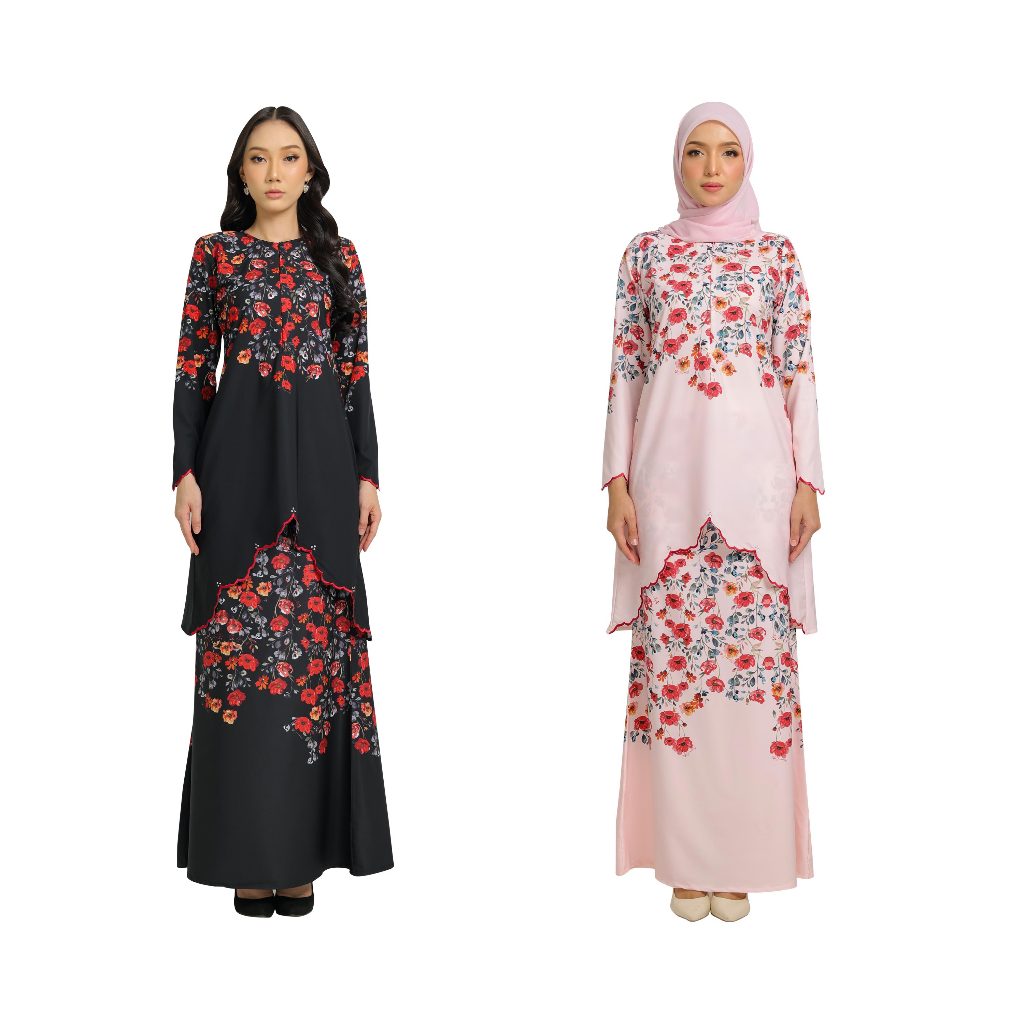 Heleena Mawar Cotton Printed Mom Kurung | Shopee Malaysia