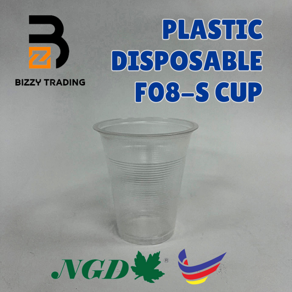 [100PCS] NGD Disposable Transparent Plastic PP Cup 8oz / Cawan Plastik Disposable/ Party ...