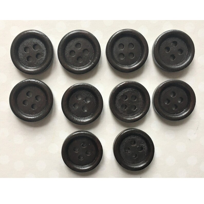 Black Wooden Sewing Button / Butang Kayu Hitam - sesuai untuk Kurta ...