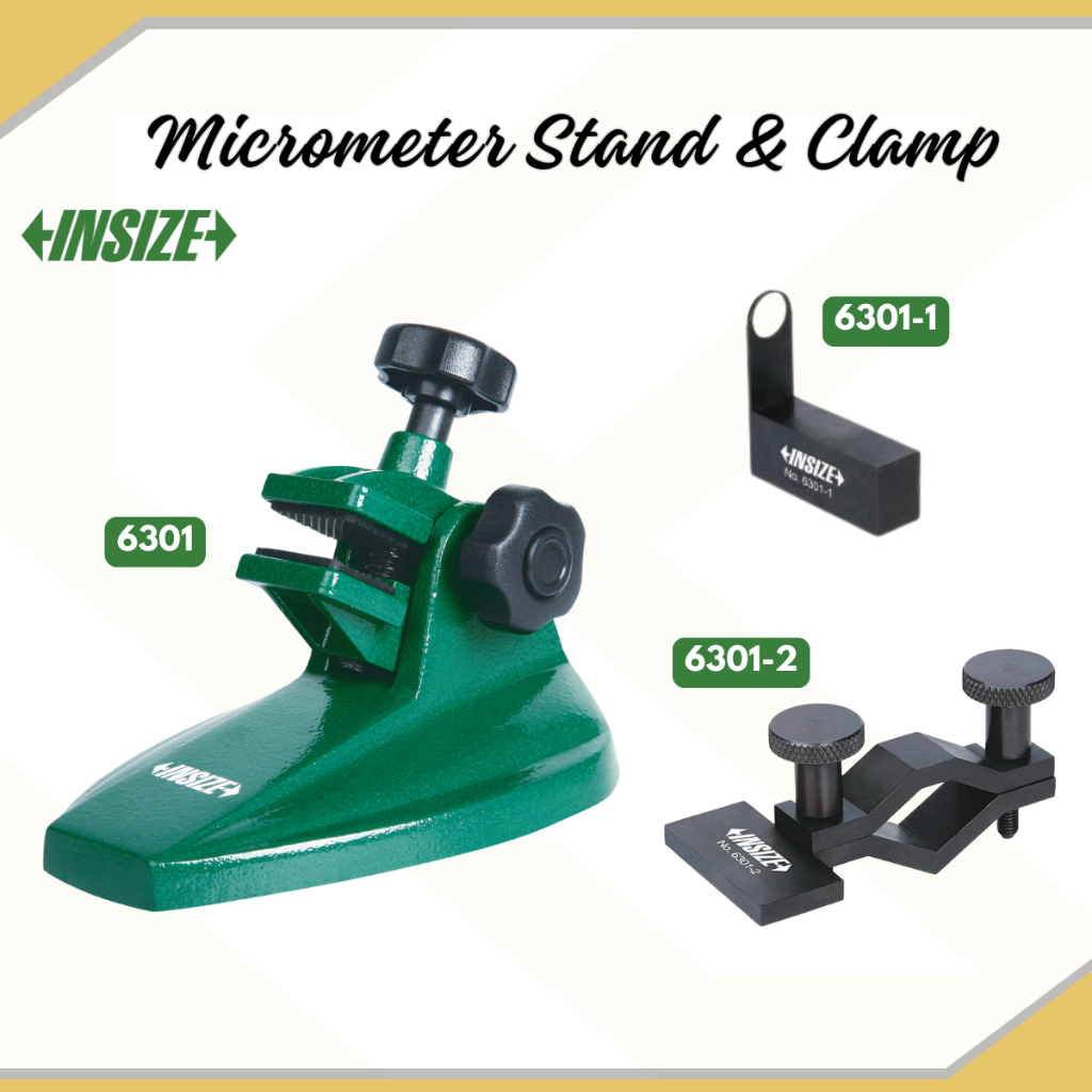 INSIZE Micrometer Stand 6301 | Micrometer Clamp 6301-1 | Three Points ...